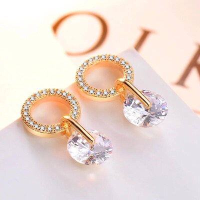 Huitan Korean Partysu Style Brilliant Cubic Zirconia Women D