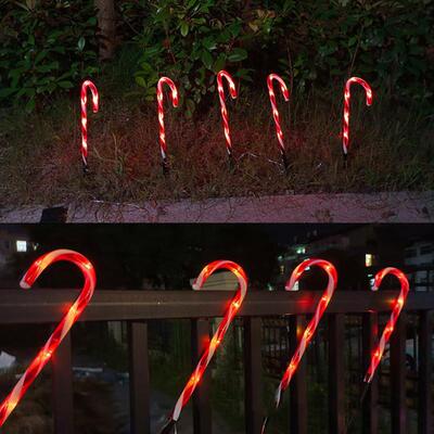 Candy Cane Modeling Inserted Land Lamp One To Five waterproo