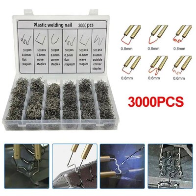 3000PCS Hot Stapler Staples For Plastic Welder Automotive Pl