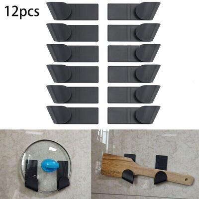 12pcs Pot Lid Holder Wall-Mounted Hanging Rack Kitchen Organ