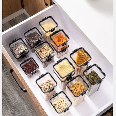 PET Food Storage Containers Kitchen Storage Organization Kit