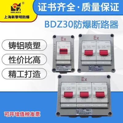 防爆断路器 空开BDZ30 BPZ-20A一开 新黎明防爆断路器