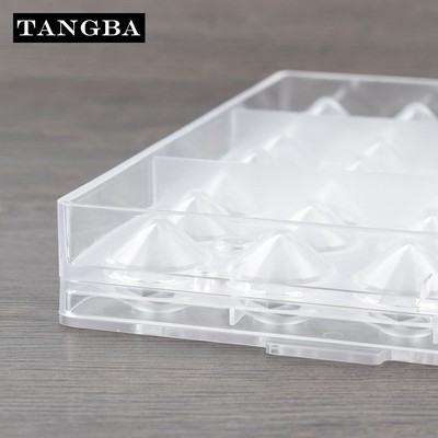 3cm 28连3D立体砖石巧克力模具 PC-9050 菱形星空PC材料 烘焙模具