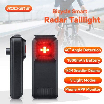 Bicycle Radar Taillight Voice Prompt Bike Rearview Sensor Co