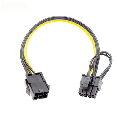 PCI Express 6 Pin P Female to Male 8 (6+2) Pin PCIE Extensio