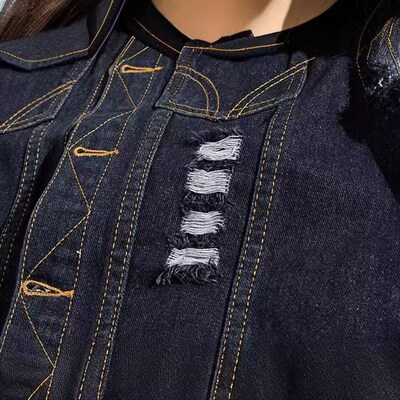 Locomotive Korean Version Of Slim Fit rend Mens Black Denim