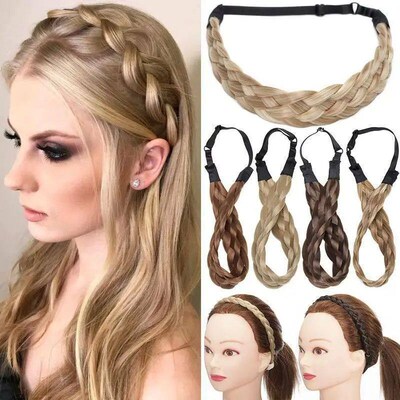 Bohemian Braided Twist Hair Band Elastic Twist Headband