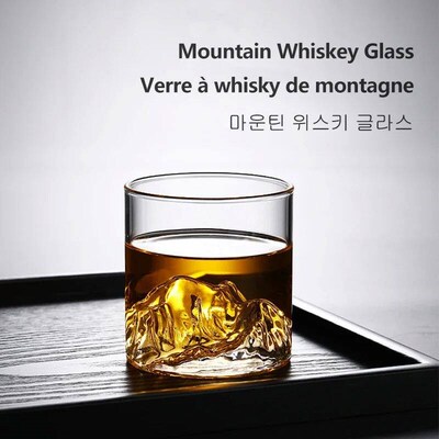 Japanese Style Fuji Mountain Glass Cup Fashioned Rock Glasse