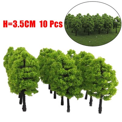 10pc HO Scale Model rees Train Railroad Micro Landscape Park
