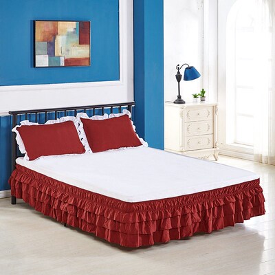 Bedding Pleated Elastic Bed Skirt ver Princess Style Three-l