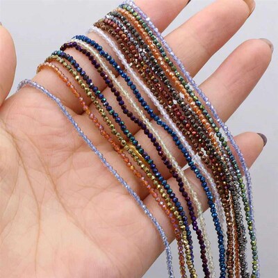Natural Stone Beads Small Round Beads Mix Color Faceted Loos