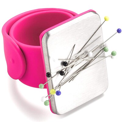 Magnetic Sewing PinCushion Silicone Wrist Needle Pad Safe Br