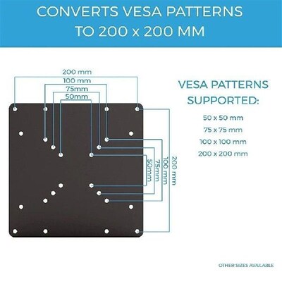 VESA Mount Adapter Plate for  Mounts, Convert 75X75 and