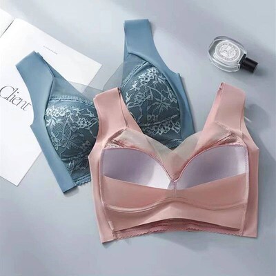 Women Visual Breat smaller Lace Bra No Steel Rings Breathabl