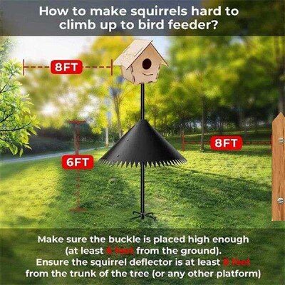 2pcs 14/16/18in Squirrel Baffle Outdoor Wrap Around