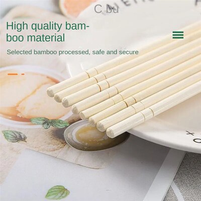 50 pairs/pack Disposable chopsticks Bamboo round chopsticks