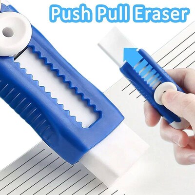 Push Pull Eraser Penil Erasers Students Writing Tool Portabl
