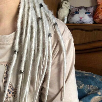 10pcs Stainless Steel 6.5mm Large Hole Spacer Hair beard Bea