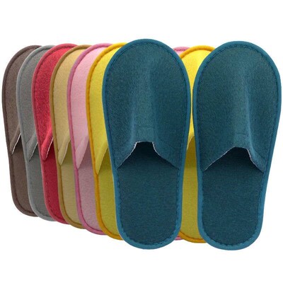 10 Pairs Luxurious Plush Slippers Women Men Travel Hotel