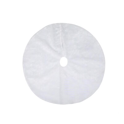 White plush Christmas tree skirt Christmas decorations Chris