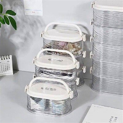 Clear Sturdy Plastic Storage Container With Ergonomic