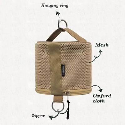 Outdoor camping tissue case roll paper storage bag with hook