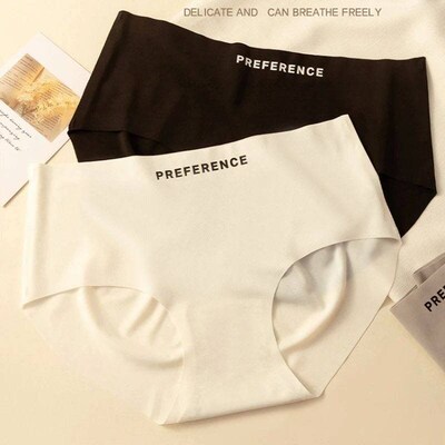 Seamless Panties for Women Ice Silk Mid Waist Sretch Underwe