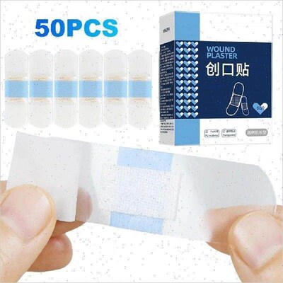 50/120Pcs PU Transparent Waterproof Band Aid Invisible