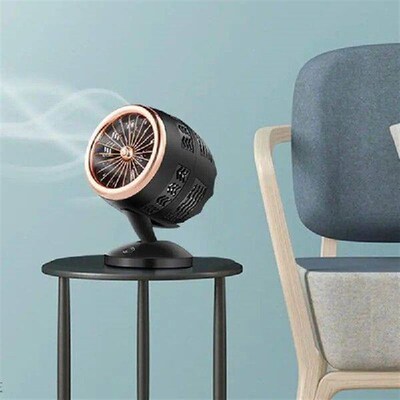 Double-blade Turbine Table Tiny Round Fan Quiet Operation