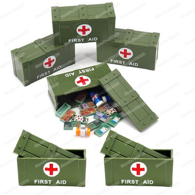 Figures Rescue Box War Building Block Equipment Moc Military