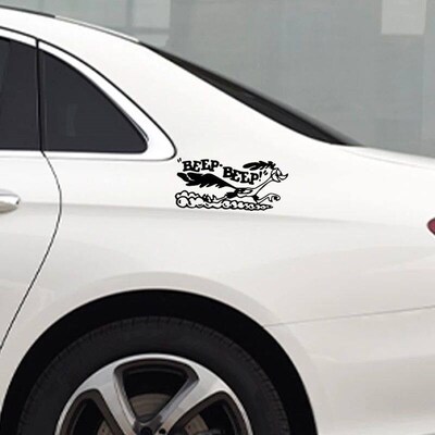 G101 17x7.7cm Road Runner er Cartoon OldFast Car Truck Lapto