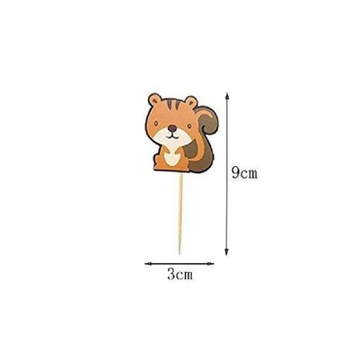 Paper Woodland Creatures Theme Cupcake Toppers Forest