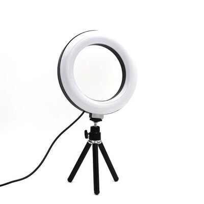 16cm 6inch Selfie Desktop Ring Light LED Lamp with Tripod St