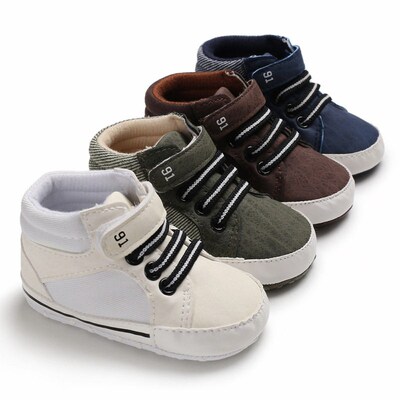 0-12 Months Baby Shoes Male Baby Mid-high Soft Sole Non-slip