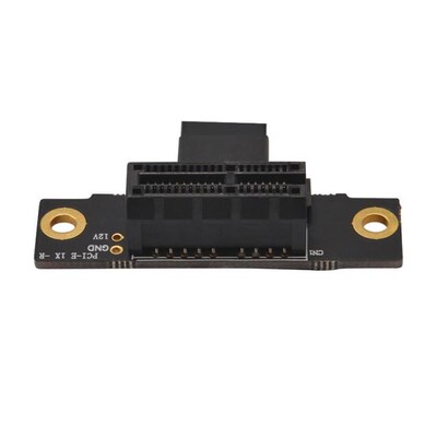 Left Angled PCIe 3.0 x1 to x1 Extension Cable EMI Shielding