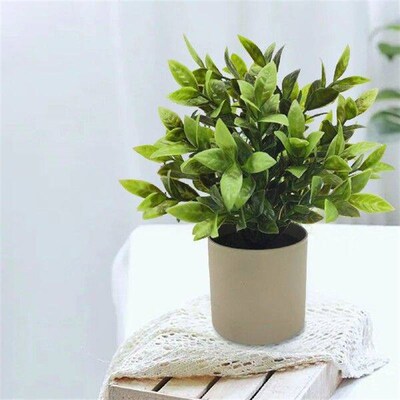 Small Potted Plants Art Ificial Greenery Plants For Shelf