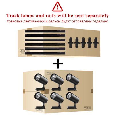 Whole Set Led Track Light 12/20/30/40W COB Track Lights Alum