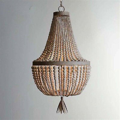 Chandelier Dining French Country Wood Hanging Lamp Fixture