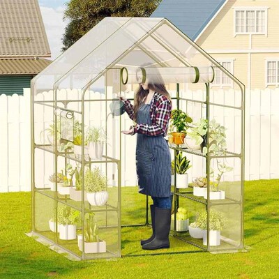 Walk in Greenhouse, 56x56x77 Waterproof Green Houses for Out
