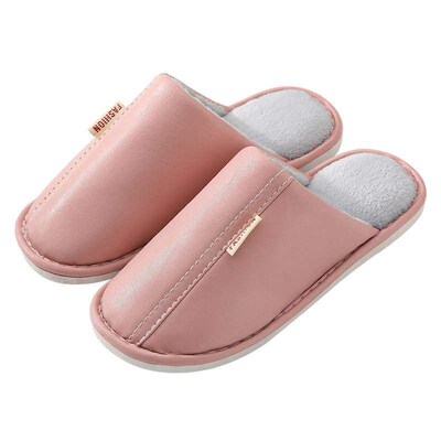 New cotton slippers neutral round head PU cotton shoes sleev