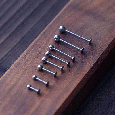 Titanium steel stainless steel lip nail ball exaggerate pers