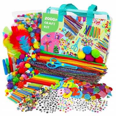 1000pcs Kds Crafts Art Supples Kt Ppe Cleaners Pompoms F