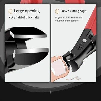 Stainless Anti-Splash Nail Clipper Thick Nails Toe Wide Jaw
