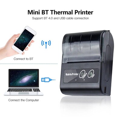 58mm Portable Printer Thermal Label Printer Wireless Receipt