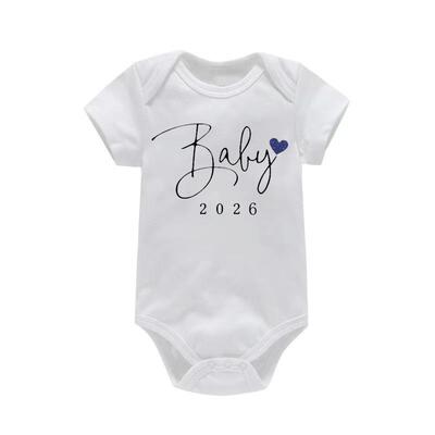 Baby 2026 Pregnancy Announcement Newborn Baby Bodysuits Cott