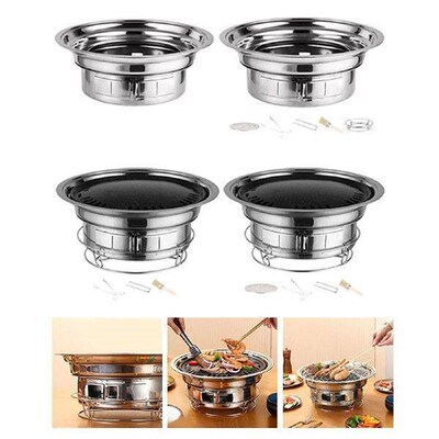 Round Barbecue Grill Camping Grill Multipurpose Furnace