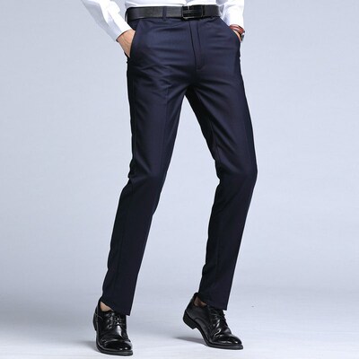 Mens Trousers Straight-leg Suit Trousers Mens Business Tro