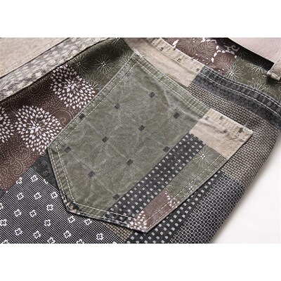 lorful Personalized Fashion Print Stitching Patch Plaid Sret