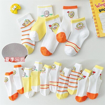 Zhuji Kids MidCalf Mesh Socks SpringSummer Thin Baby Cotton