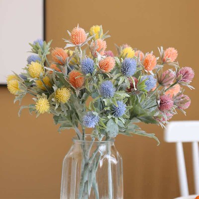 Artificial Fake Flower Thorn Celery Plant Feel Plastic Flowe